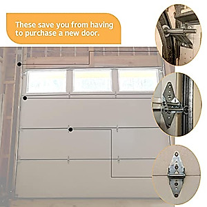 LAJIAOZ Garage Door Hinge Roller Bracket/Track Kit/Wire Rollers Green Hinges Sytems Roll Up Door Spings(16 x 8 Height Double Garage Doors)