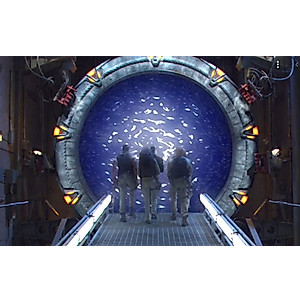 Karc Stargate Mirror Infinity Mirror Tunnel Stargate Model Figure Time Tunnel Merchandise Night Light Table Lamp Desktop Decoration Gift for Children and Adults with Ligh