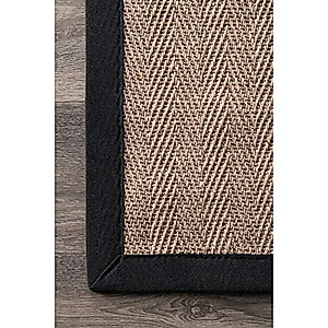 nuLOOM Lauren Casual Solid Area Rug, 8' x 10', Black