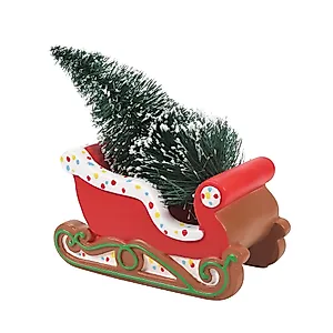 Department 56 Accessories for Village Collections Gingerbread Christmas Sleigh Figurine, 3.625 Inch, Multicolor