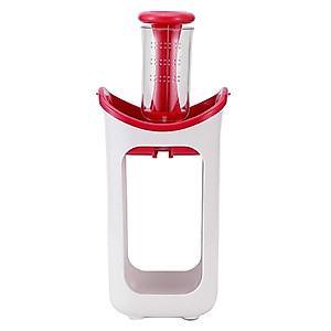 BORDSTRACT 23x13x9.5cm Reusable Food Pouches, BPA Free Pouch Filling Station for semi Solid Food, for Homemade Organic Food (Red)