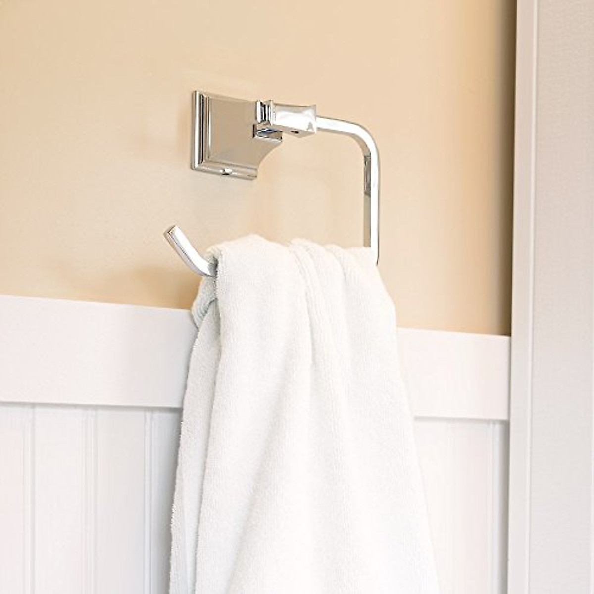 Speakman SA-1304 Rainier Bathroom Square Towel Ring, Polished Chrome