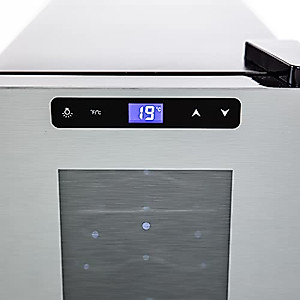 Avanti WCT6C4S Wine Cooler Refrigerator with 6 Bottle Capacity, Thermoelectric Cooling, Freestanding WineCellar, Temperature LED Display, Black