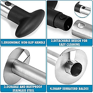 Pineapple Corer and Slicer Tool, Pineapple Cutter Stainless Steel Fruit Peeler Corer Slicer Cutter with Sharp Blade Pineapple Eye Peeler for Home and Kitchen