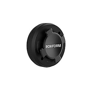 Rokform - Phone Case Mount, Secure Aluminum Car and Truck Dash Phone Holder, Sticks to Any Flat Surface, Compatible Twist Lock Cases (Black)