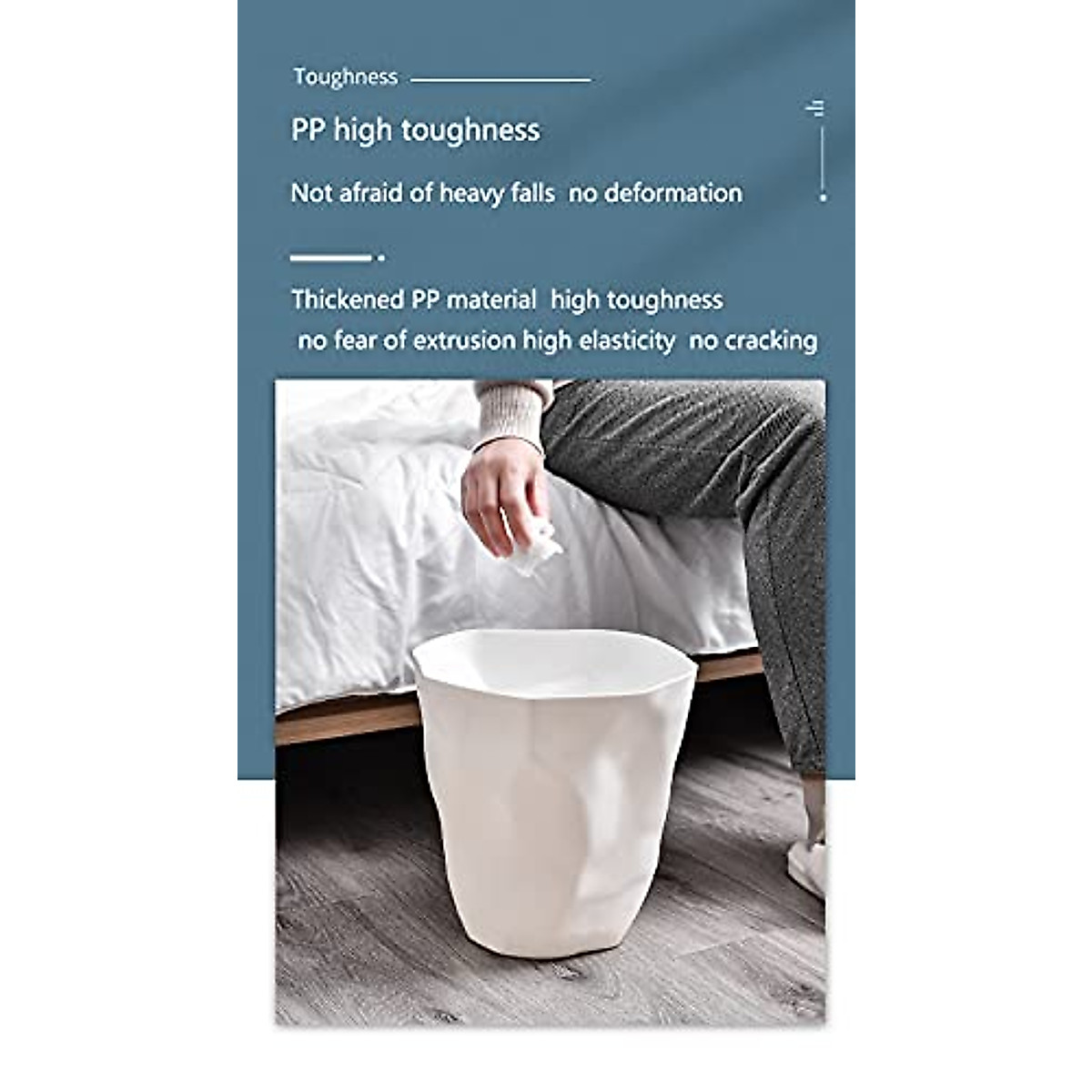 Wansan Irregular Trash Can Trash Can Plastic Trash Can Trash Can Fashion Simple Office Trash Can Without Lid, Kitchen Home Office Bedroom Office-yellow, 26x27x16cm