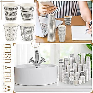 600 Pack Disposable 3 oz Paper Cups, Mouthwash Small Tasting Cups Bathroom Paper Coffee Cold Beverage Drinking Cup for Picnic, BBQ, Party, Travel and Event (Stylish)