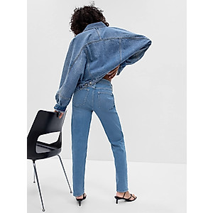 GAP Womens Classic Straight Fit Jeans, Medium Masco, 28 Regular US