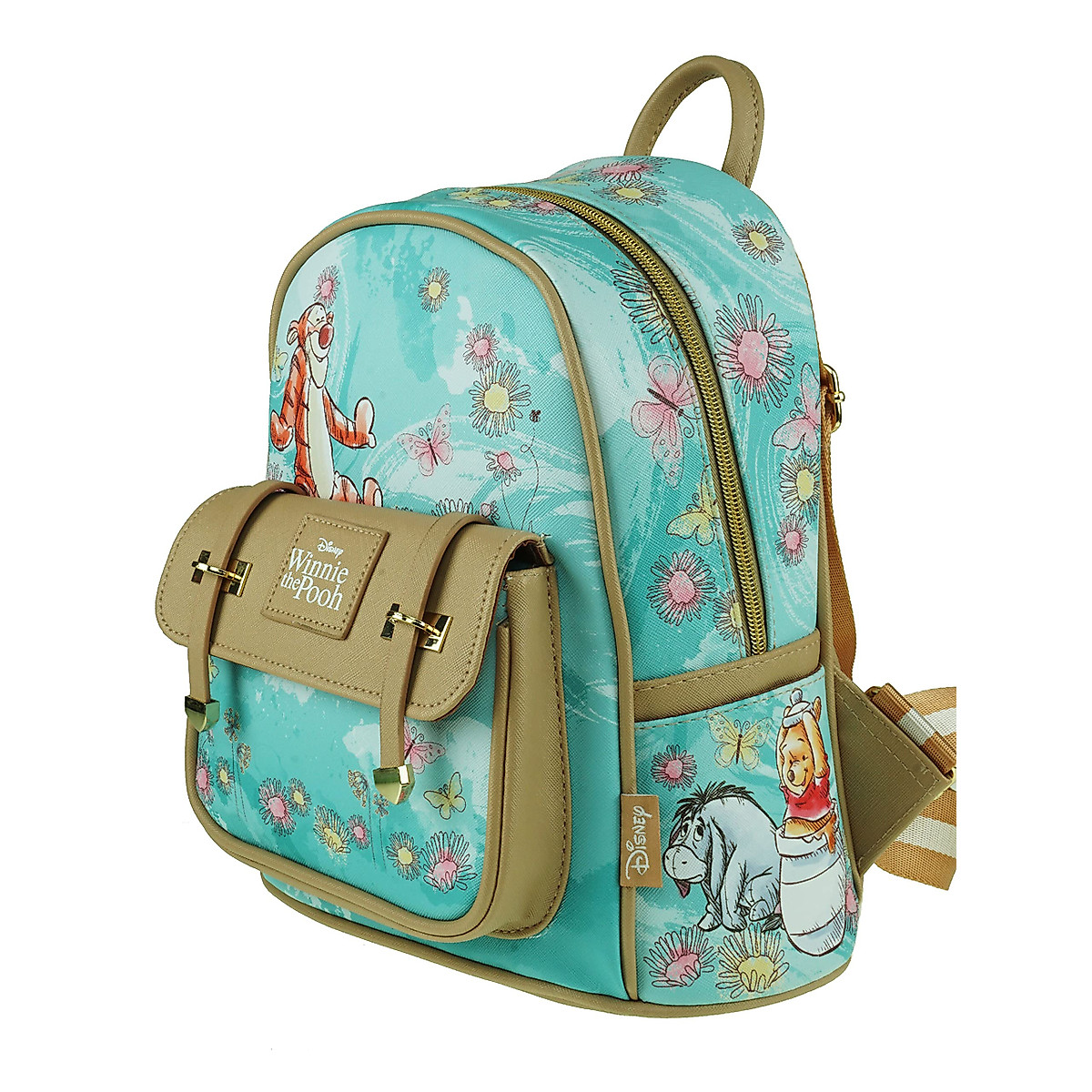 KBNL Tigger 11 inch Faux Leather Mini Backpack - A21774, Multicoloured, Medium