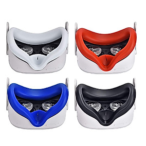 XIAOGE Controller Accessories for Quest 2 with Face Cover Combo, VR Headset Accessory Sweatproof Anti Collision