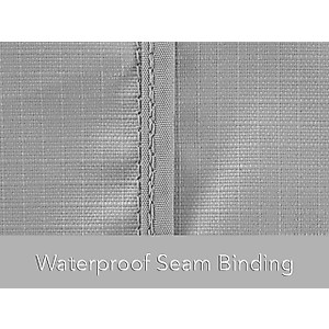 Covermates Rectangular Dining Table/Chair Set Cover - Heavy-Duty Polyester, Weather Resistant, Drawcord Hem, Patio Table Covers, Full Table 72W x 42D x 35H, Ripstop Grey