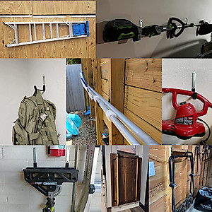 Heavy Duty Steel Garage Hooks,Garage Storage Utility Hooks,Heavy Duty Garage Garden Tool Organizer,Steel Wall Mount Hooks, Garden Hose Hanger, Steel Garage Garden Hooks (Small-4PC)