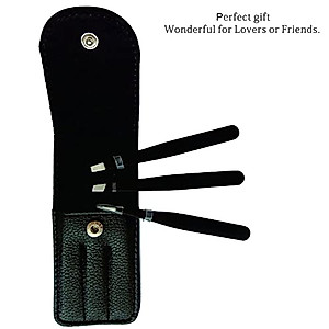 3pcs Premium Eyebrow Tweezers/Set - Stainless Steel Plucking Hair Tweezers Kit, Precision Sharp Flat/Slant/Pointed Tip Tweezers for Body, Ingrown and Facial Hair Remover for Men and Women