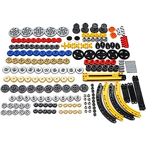 SEEMY 233PCS Gear Set for Technic Series Parts Compatible with Lego Technic Parts, DIY Gears Assortment Pack(Liftarm, Pins, Axles, Connectors) for Technic Building Blocks Set (Gear Set)