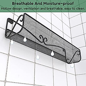 4 Pack Wall Mount Spice Rack Organizer for Cabinet Door Pantry Hanging Spice Shelf Storage,Black Spice Rack Wall Mounted