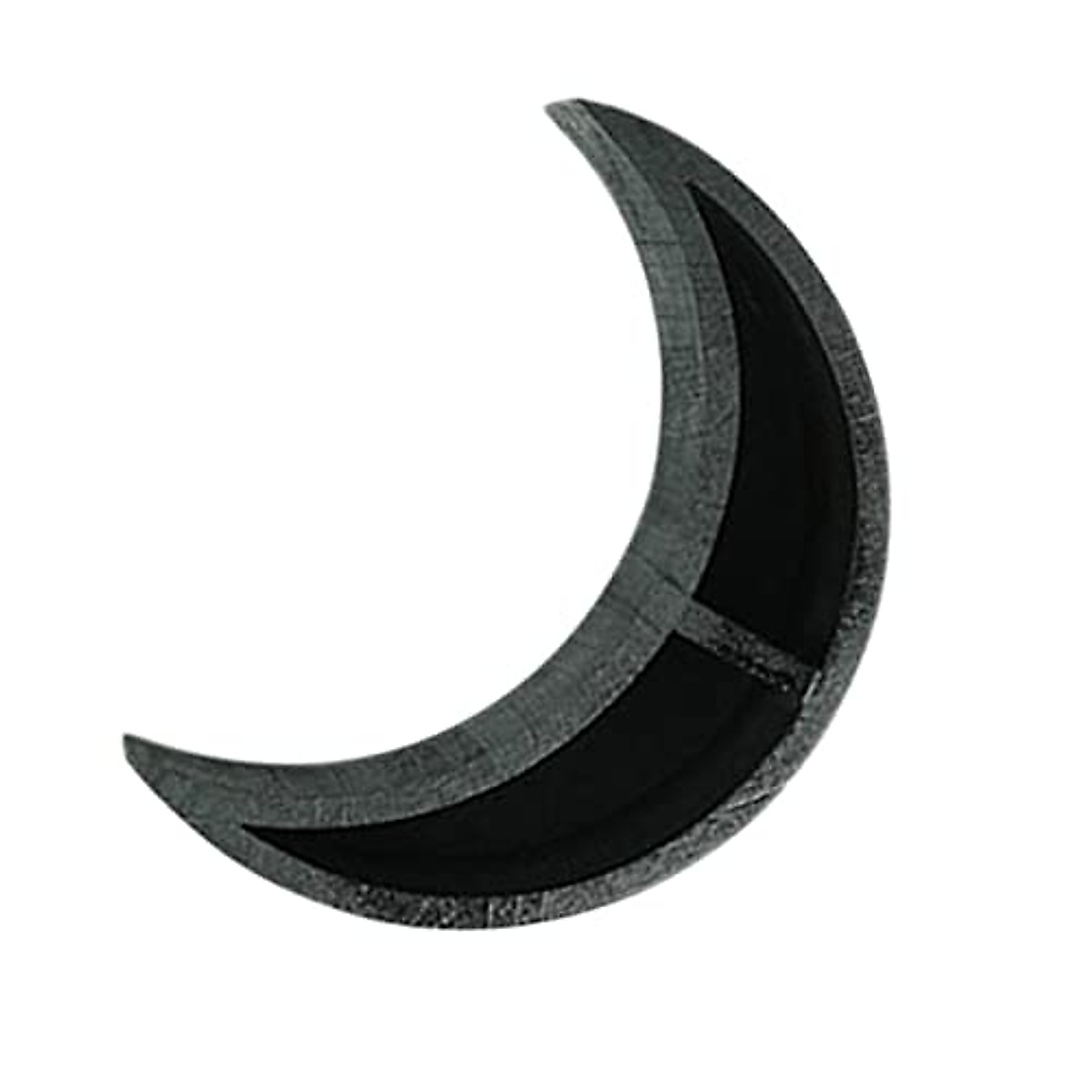 Yudanny Moon Shelf, Wooden Wall Hanging Display Shelf Moon Phase Shelf Wall Decor for Home Office, Black (1833472120967AM103US66)