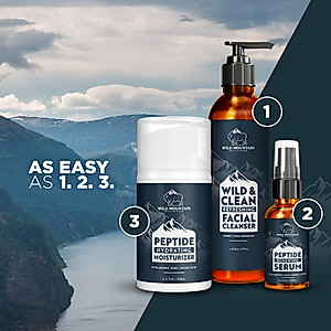 Mens Facial Care Kit - Mens Skin Care Kit - Face Care for Men - Men’s Skincare Set - Face Skin Care for Men - Mens Face Care Kit - Facial Kit for Men - Serum, Cleanser & Moisturizer Set