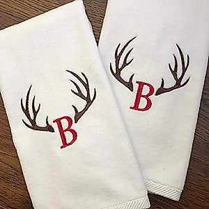 Personalized Rustic Antler Towel Set (2)