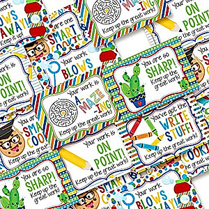 Keep Up The Good Work Themed Blank Cards For Students From Teachers, 4"x6" Fill In Notecards (6 different designs) by AmandaCreation (30)