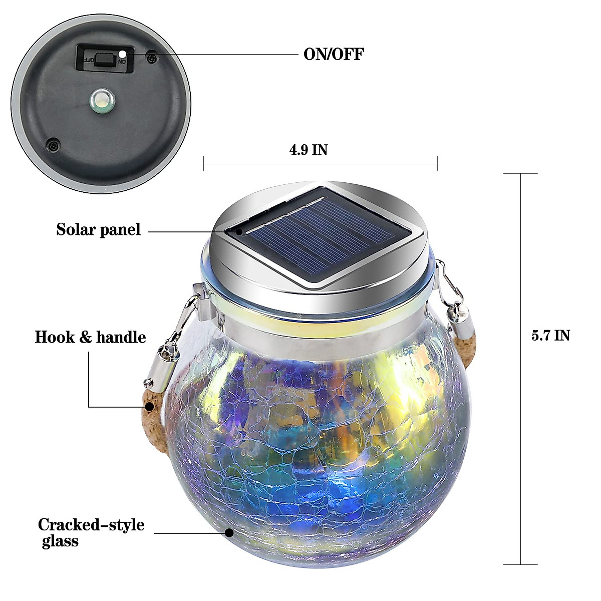 LANSCARE Solar Lanterns Lights Outdoor Decorative Solar Waterproof for Home Garden Yard Patio Outdoor Wedding Birthday Party Decorations (Fantasy Star, 2pack)