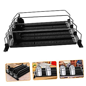 UPKOCH Automatic Drink Dispenser for Fridge Mini Fridge Organizer Water Bottle Organizer for Cabinet Drink Pusher 3 Pack