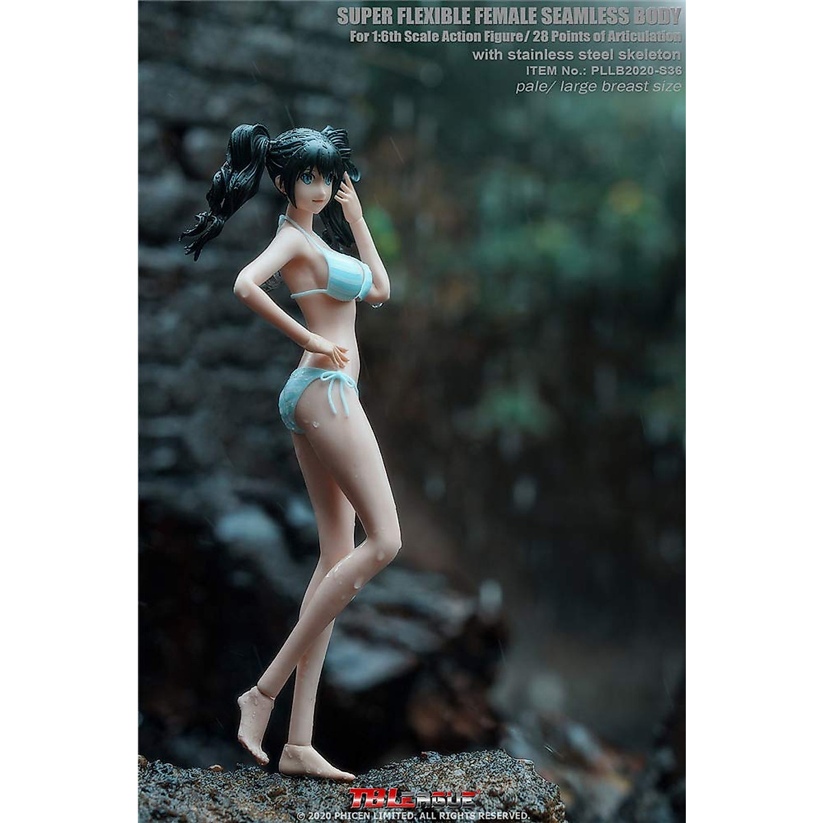 HiPlay TBLeague Seamless Action Figure Anime Girl Body Type and Large Bust 1:6 Scale S36A(Pale, Without Head)