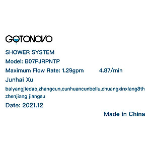 gotonovo Stainless Steel SUS304 Shower Faucet 8 Inch Rainfall Shower Head Cylinder Handle Brushed Nickel Exposed Shower Fixture Wall Mount Shower System With Hand Spray