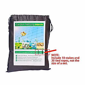 Bird Netting [Heavy Duty] 50’ x 50’ Garden Netting with 1" Square - Nylon Bird Net Chicken Coop Netting Poultry Netting Protect Fruit Tree Plant and Vegetables, Aviary Netting for Farm, Orchard