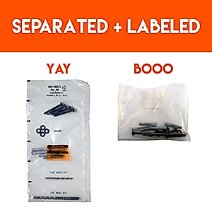 Lag Bolt Kit for Mounting A TV Into Wood Or Concrete - Includes Heavy Duty Bolts, Fischer Concrete Anchors and 2 Drill Bits