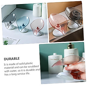 FELTECHELECTR 2pcs Soap Box Makeup Egg Organizer Wall Soap Dispenser Bracket Bathroom Soap Wall Soap Dispenser Tray Soap Drain Saver Shower Sponge Dish Spray to Rotate Plastic Storage Box