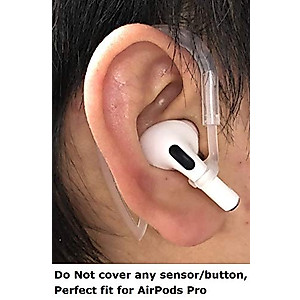 BLLQ Ear Hooks Compatible with Apple AirPods Pro [Anti-Slip Anti-Drop Anti-Lost][Comfortable] [Fit] [Durable], Compatible with AirPods Pro Ear Hook, Clear 4PCS