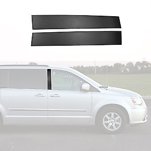 USTAR Black B Pillar Trim Molding Fit for Chrysler Town Country 2008-2016 Dodge Grand Caravan 2008-2020 926-446 5020664AD 5020664AC 926-445 Left Right Pair