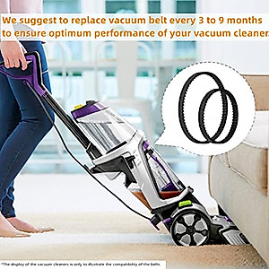 JEDELEOS Replacement Belt Set for Bissell ProHeat 2X Revolution Pet Pro Carpet Cleaner, Fits Models 1986, 1964, 2007, 2007P Series, Replace Parts 1611129 & 1611130