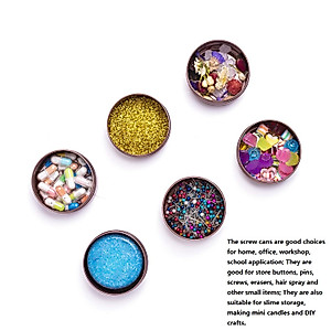 LIYAR 3 Ounce Tins Cans 3 Oz. Tins Containers Round Tins Metal with Lids Aluminum Metal Containers Metal Tins Jars for Balm,Candy,Salve,Candles,Pack of 20(Rosy Brown)