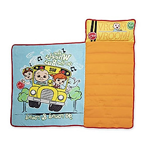 CoComelon Kids Nap-Mat Set – Includes Pillow and Fleece Blanket – Great for Boys or Girls Napping During Daycare, Preschool, or Kindergarten - Fits Toddlers and Young Children