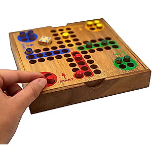 Ludo Game - Wooden Board Classic Strategy Fun Game