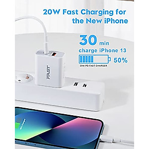 [3 Pack] European Travel Plug Adapter, JUNVANG International Power Adaptor with 20W Dual Port PD&QC 3.0 USB C Fast Charger Block for US to Most of Europe EU Germany France Italy Spain Iceland, Greece