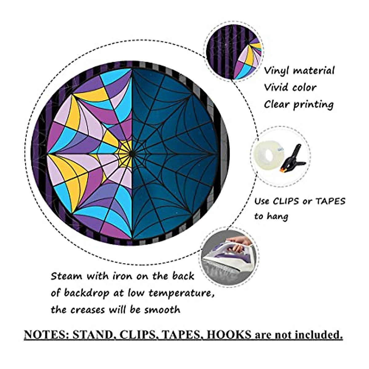 Wednesday Happy Birthday Backdrop Children Spider Gothic Happy Birthday Photography Background Decorations Kids Wednesday Party Banner Supplies 7x5ft