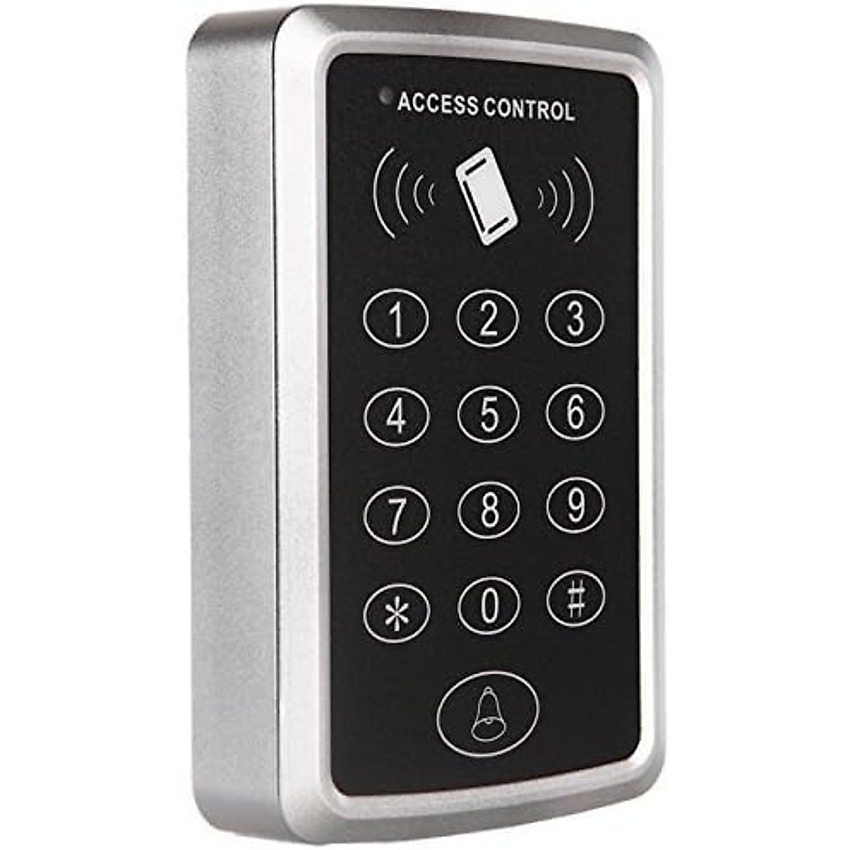 MENGQI-CONTROL Inward or Outward Door Remote Open 600lbs Electric Magnetic Lock Keypad Access Control Kit 4 Remote Control ZL Bracket 110-240V Power Supply Unit Push to Exit Button