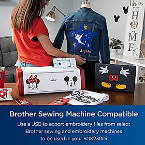 Brother ScanNCut DX SDX230Di Disney Cutting Machine, Includes 152 Built-in Disney Designs for Vinyl, Paper Crafting, and More