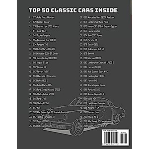 Classic Cars Coloring Book: A Collection of 50 Iconic Classic Cars | Relaxation Coloring Pages for Kids, Adults, Boys, and Car Lovers