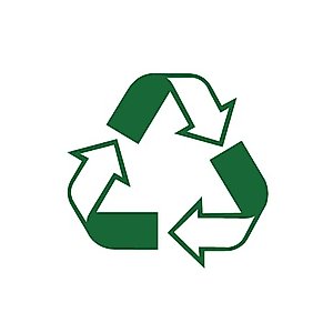 Recycle Symbol Sign #2 for Trash Can Recycling Bin Car Truck SUV Home Kitchen Garbage (4.5", Green)