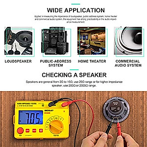 ALLOSUN - EM480B Audio Impedance Tester Digital LCD Insulation Resistance Megohmmeter Meter Tester with Bag