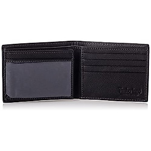 Timberland mens Wellington Leather Rfid Bifold Commuter Security Wallet, Black, One Size