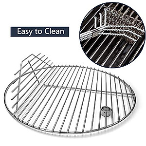 Hongso 19.5" 304 Stainless Steel Round Cooking Grill Grates Cooking Grid for Akorn Kamado Ceramic Grill, Pit Boss K24, Louisiana Grills K24, Char-Griller 16620 and Other 20 inch Charcoal Grill, SCG195