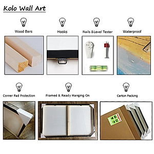 Kolo Wall Art Abstract Yoga Wall Art Canvas Prints 4 Panels Black and White Zen Painting Picture with Lotus Flower Modern Wall Decor Framed for Home Wall Decoration 12"x12"x4 pcs (12"x12"x4 Panels)