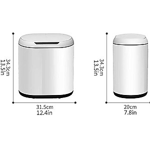 CXDTBH Smart Waterproof Trash Can Simple Electric Trash Can with Lid 10L Induction Trash Can, Perfect for Home, Kitchen, Office Trash Can for Bedroom (Color : E)