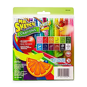 Mr. Sketch Scented Twistable Crayons, Assorted, 12 Pack