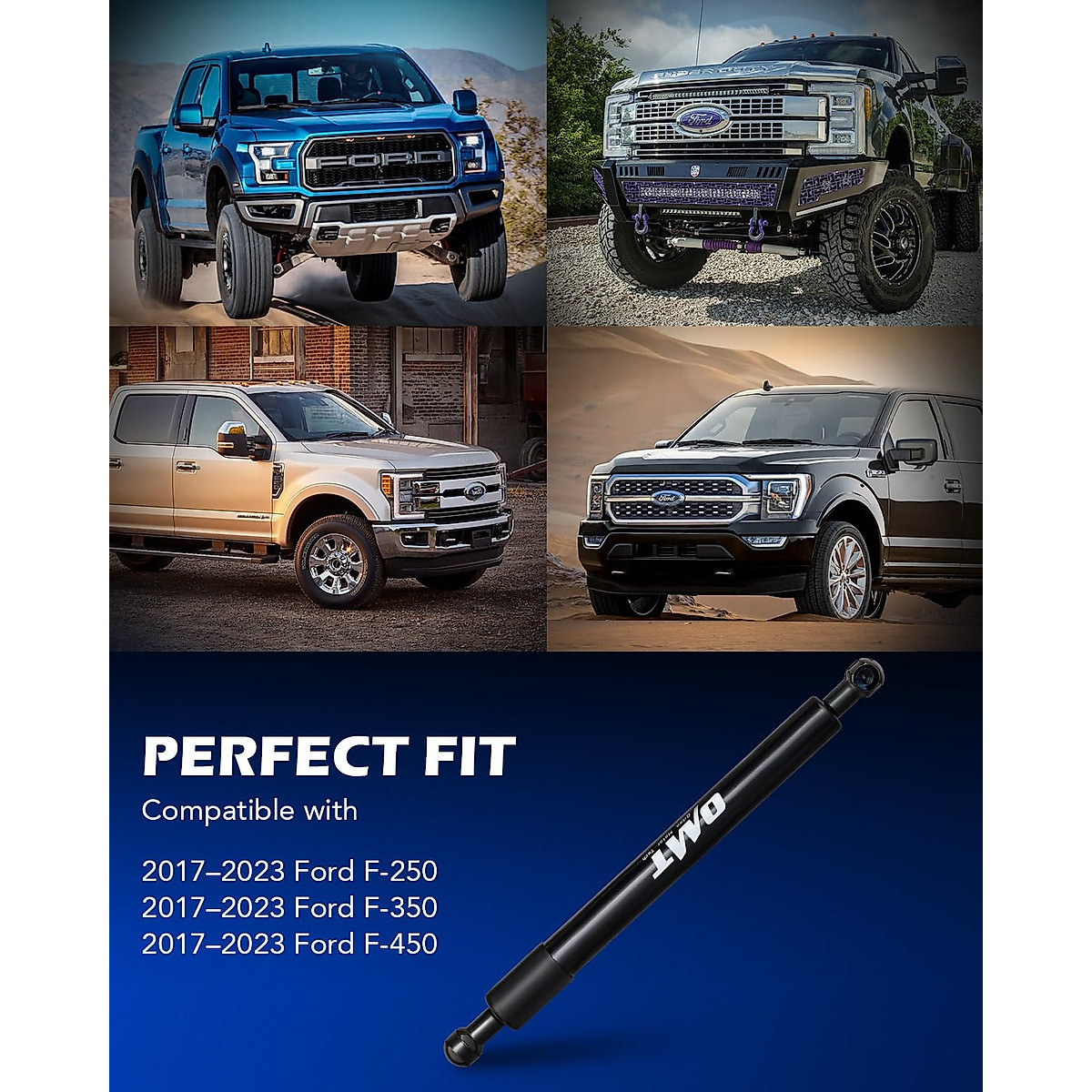 Orion Motor Tech Truck Tailgate Assist, Pickup Tailgate Lift Assist Kit, Heavy Duty Tailgate Shock Truck Accessories Compatible with Ford 2017 2018 2019 2020 2021 2022 F250 F350 F450 Super Duty