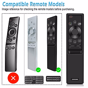 Moikuu Remote Cover for Samsung Smart TV Solar Remote, Slicone Case for BN59-01357 BN59-01311 BN59-01363, Protective Remote Sleeve Classic Black with Opening for Solar Charge USB Cable and Earphone